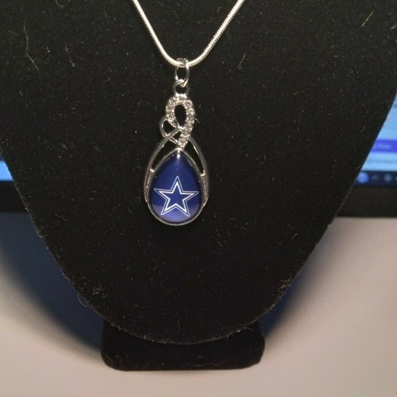 NFL | Jewelry | Dallas Cowboys Nfl Football Charm 925 Chain New | Poshmark